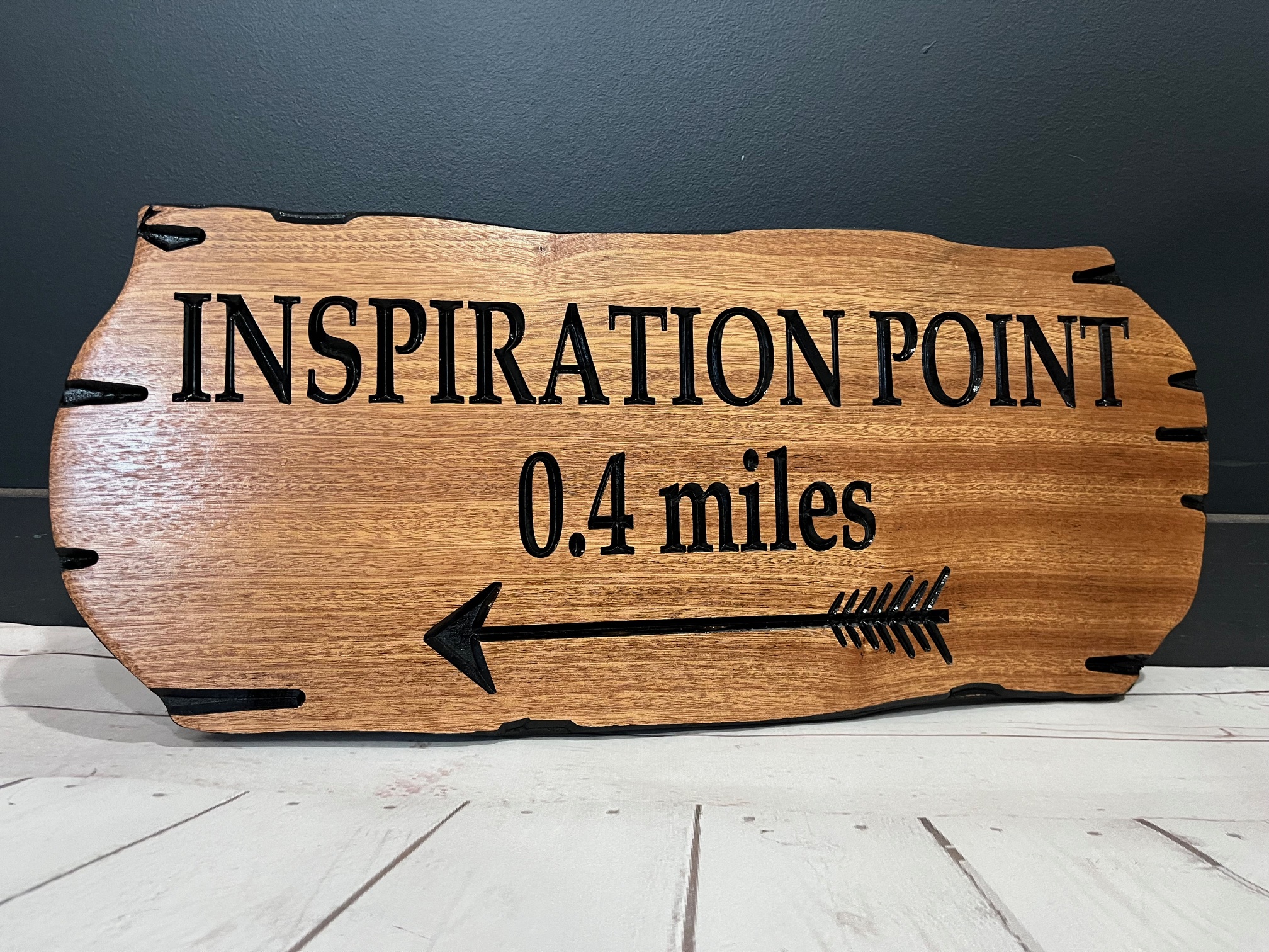 Personalized Rustic Edge Outdoor Trail Markers Sign ...