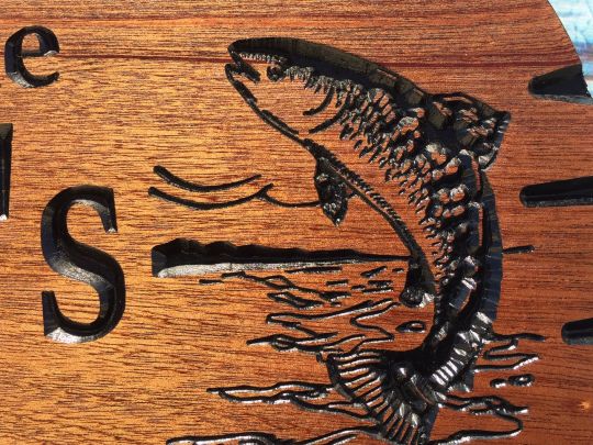 Wooden Fish Signs For Outdoors