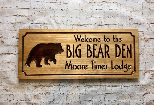 Bear Rustic Cabin Decor Emma + Oliver 6'x9' Rustic Cabin Or Lodge
