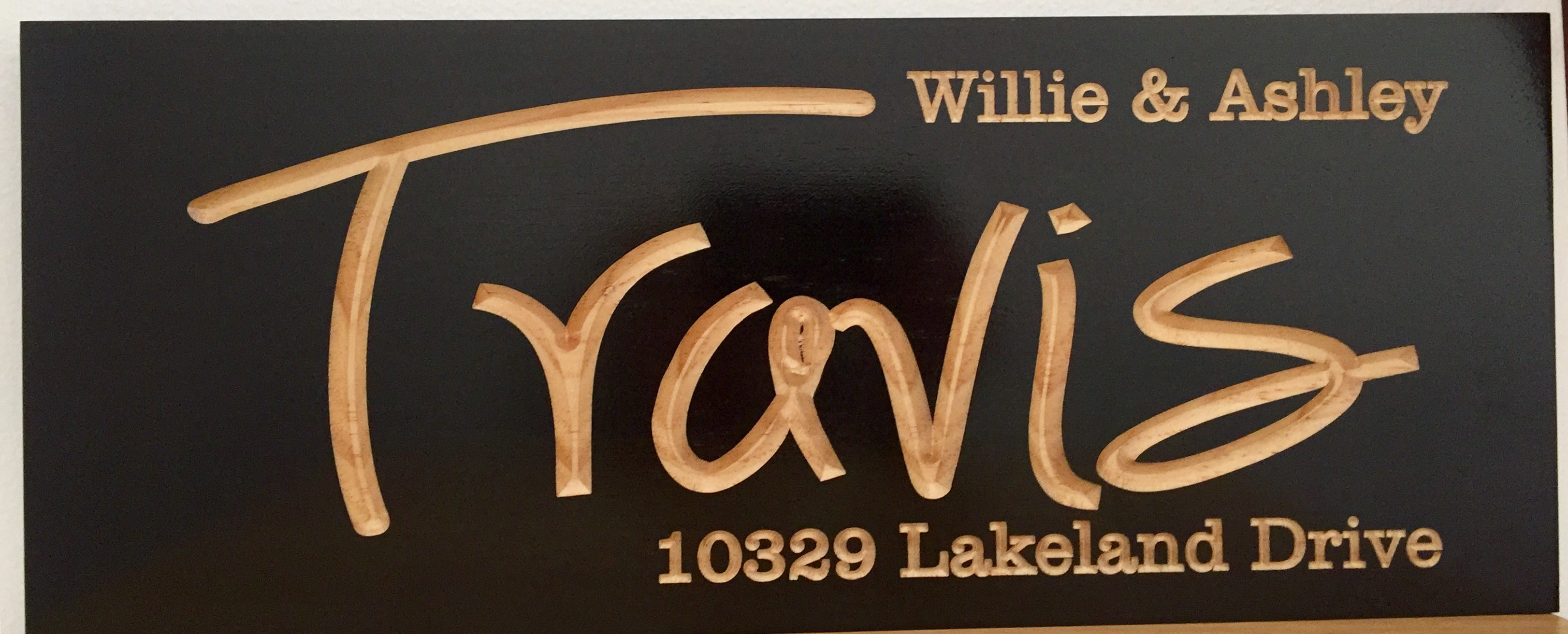 Modern Cursive Family Name Established Sign: benchmarksignsandgifts.com